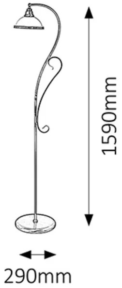 Rabalux 2758 - stojací lampa ELISETT 1xE27/60W/230V