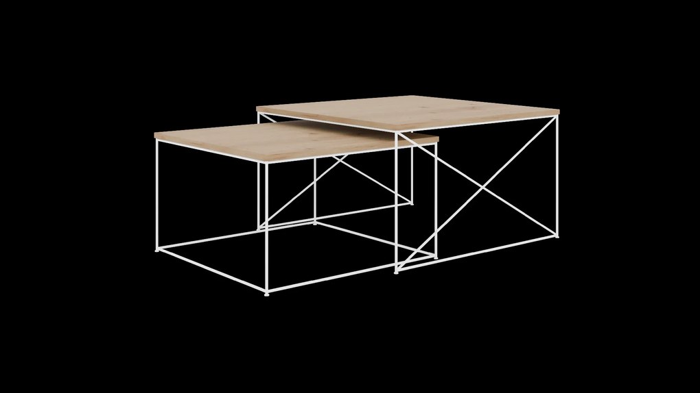 ADRK Furniture Konferenční stolek 2v1 Licco CT-LIC-W-A