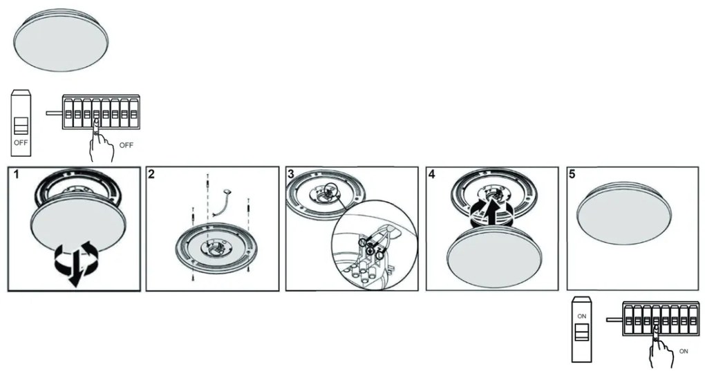 TOP LIGHT Světlo stropní DUNAJ K 30, Bílá