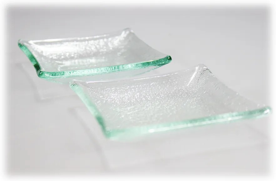 BDK-GLASS Skleněná rautová miska na máslo 9,5x9,5cm - čirá