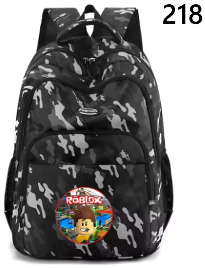 Školní batoh ROBLOX - černý maskáč (camouflage) Motiv: 218