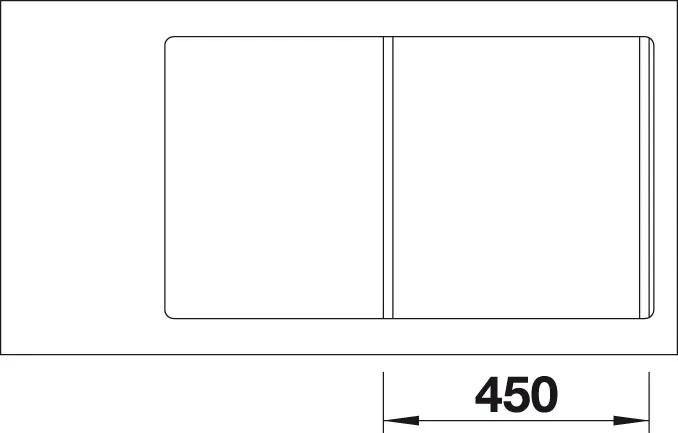 Granitový dřez Blanco ZENAR 45 S-F InFino bílá dřez vlevo s excentrem 523836