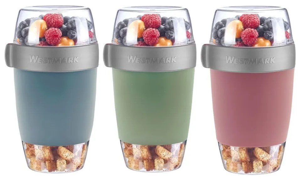 Westmark Třídílná dóza na jídlo, 1150 ml, mátově, L