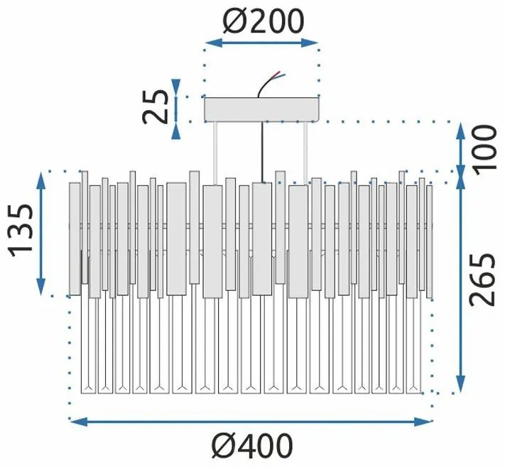 Toolight Rea, Křišťálové stropní svítidlo APP1480-1C Chrom, OSW-05060