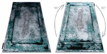 Moderní koberec DE LUXE 624 Rám Strukturální šedá / zelená velikost 180x270 cm | krásné koberce cz
