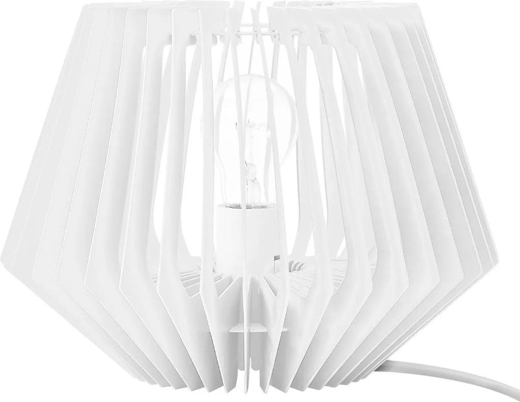 Stolní lampa s dekorativní žárovkou, 21 cm, bílá
