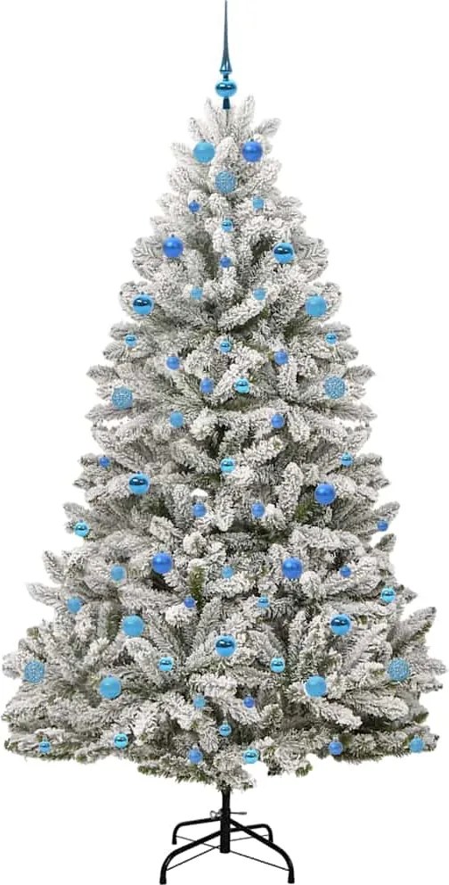 Umělý vánoční stromeček 210 cm 300 LED Teplá bílá PVC a ocel 3395764