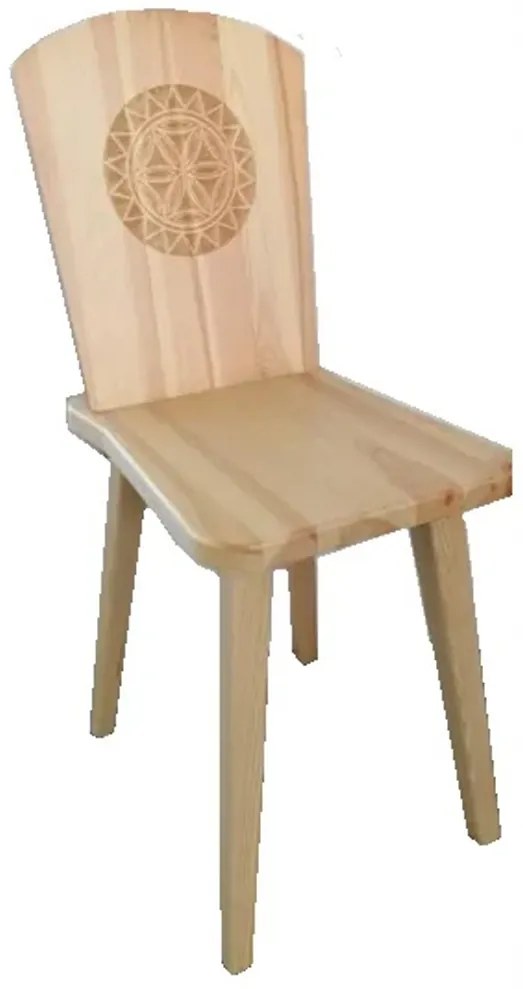 dřevěná jídelní židle z masivního dřeva borovice KR5 jandr