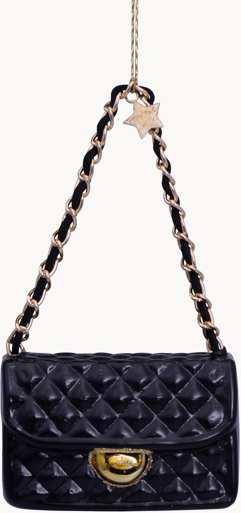 Ručně foukaná vánoční ozdoba Fashion Bag