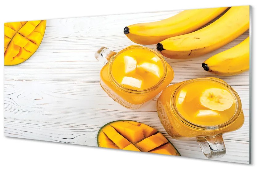 akrylový obraz Mango banán smoothie 100x50 cm