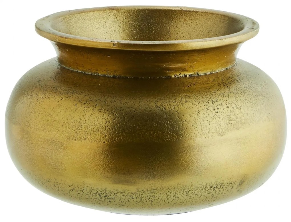 MADAM STOLTZ Hliníková váza Gold Vase, zlatá barva, kov