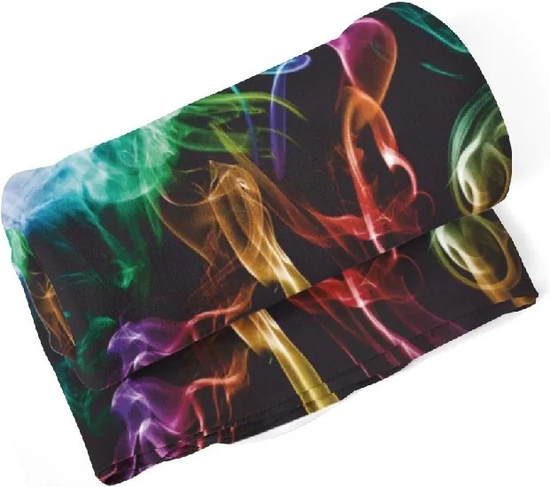 IMPAR Fleecová deka Duhový kouř 150x120 cm (Rozměr : 200 x 140 cm)