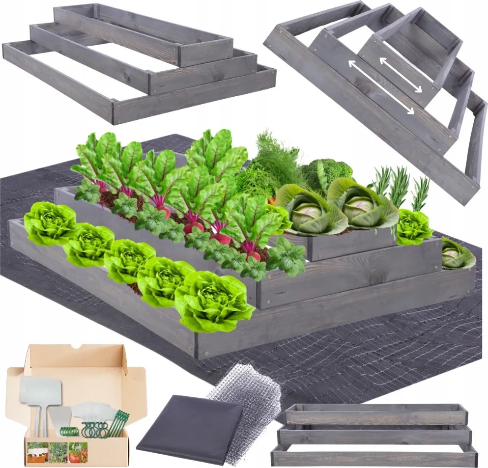 Regulovatelná skříň na zeleninu, Box Na Zeleninovou Zahradu pařeniště 27x120x120