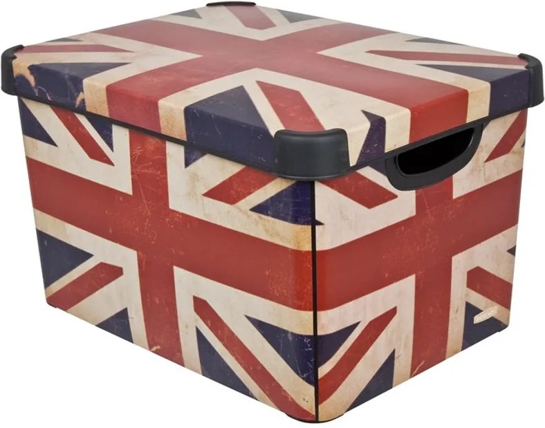 Curver dekorativní úložný box L - BRITISHFLAG 04711-D99