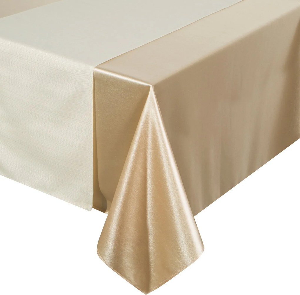 UBRUS GLAMO SADA 140X220 CM, 33X220 CM BÉŽOVÝ