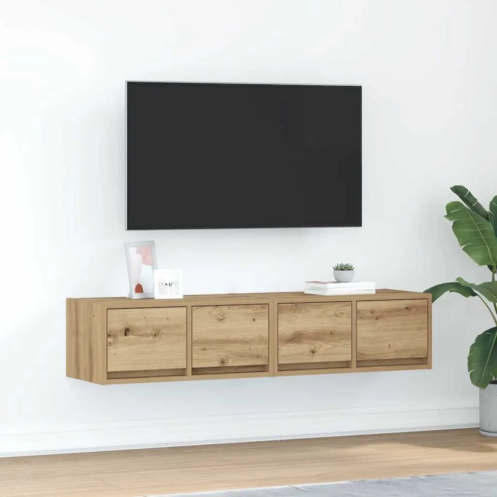 TV skříňky 2 ks Dub Artisan 60x31x25,5 cm Dřevěné konstrukce