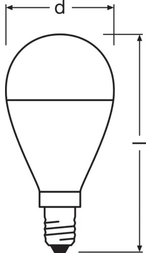 LED žárovka E14 LEDVANCE 7,5W (60W) teplá bílá (2700K)