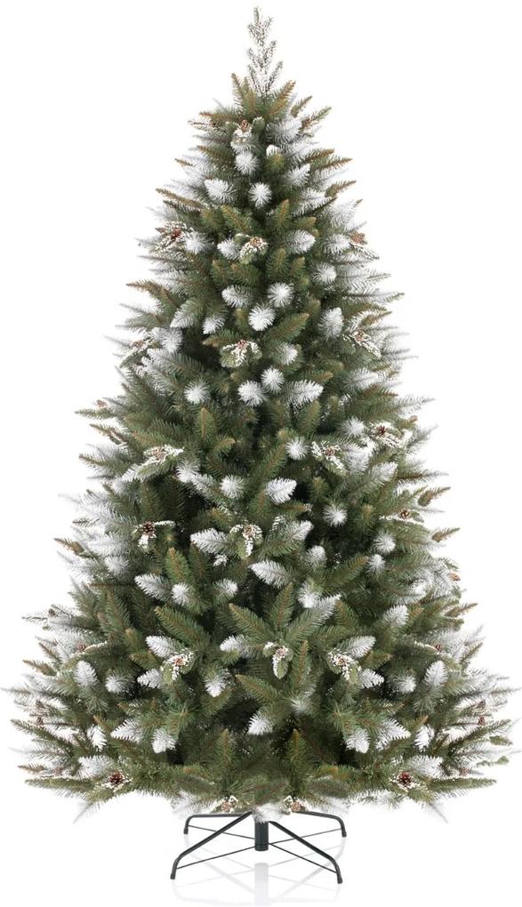 Umělý zasněžený vánoční stromek Šišky GREAT