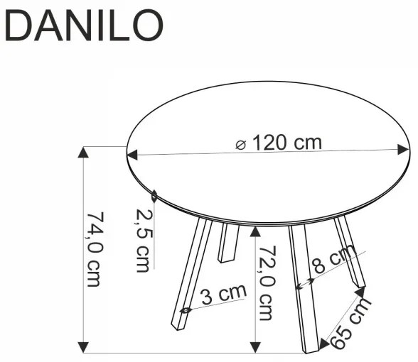 Halmar jídelní stůl DANILO