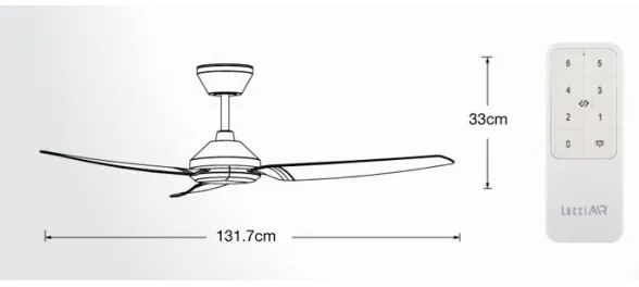 Lucci air 21616349 - Stropní ventilátor POLIS IP55 černá + dálkové ovládání