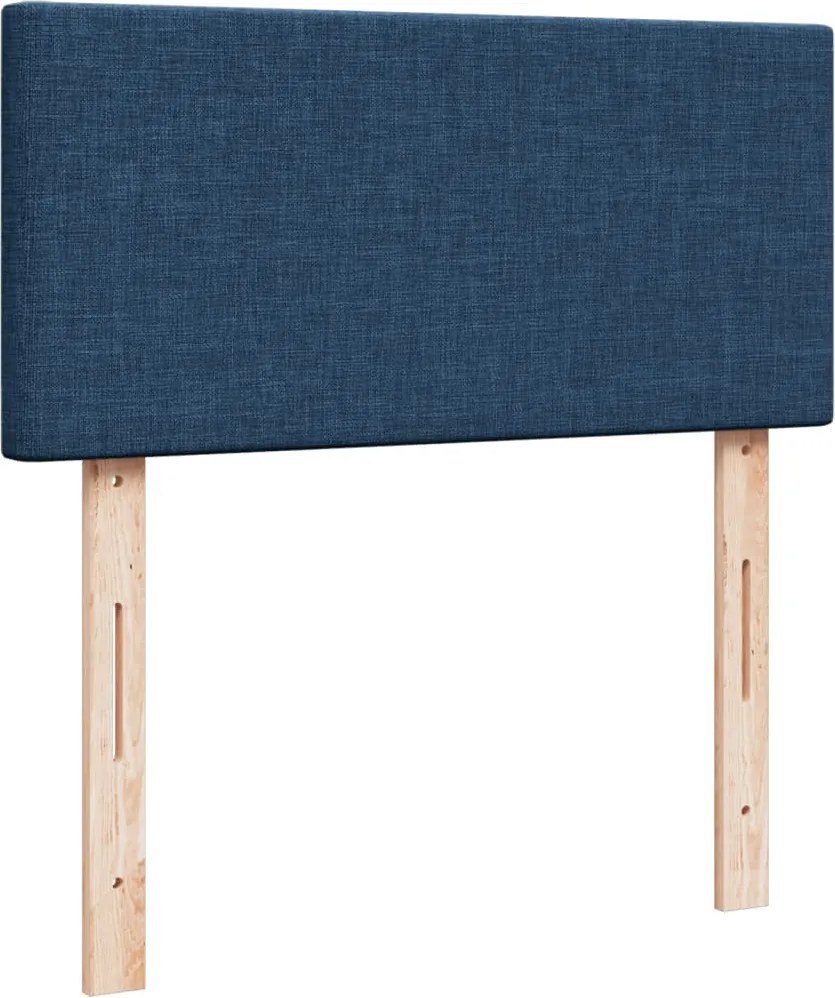Box spring postel s matrací modrá 90x200 cm textil 3286950
