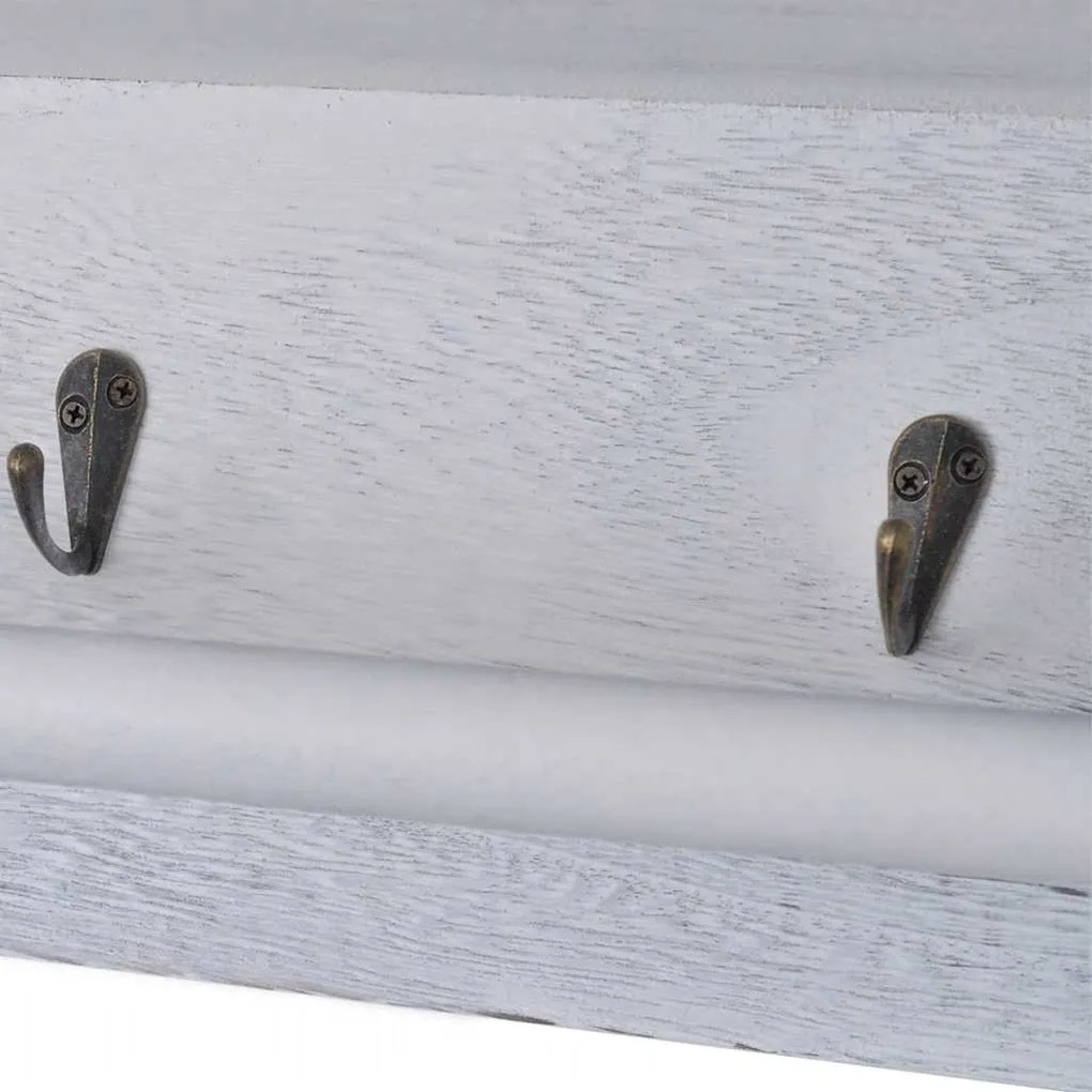 Nástěnná police bílá 60 x 23,5 x 33 cm dřevo pavlovnie 240792