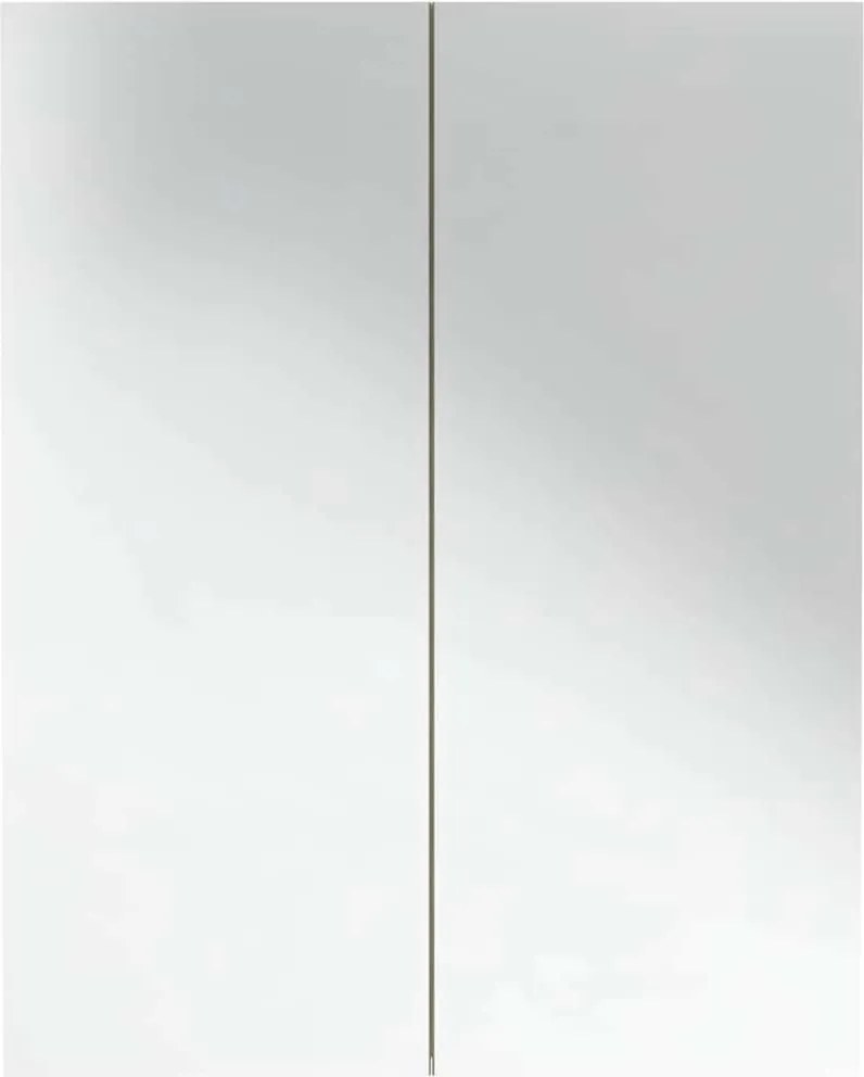 Koupelnová skříňka se zrcadlem 60x15x75 cm MDF bílá a dub 331530