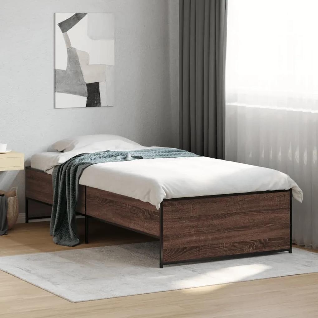 vidaXL Rám postele 90 x 190 cm kompozitní dřevo a kov [845250] Barva: šedá sonoma