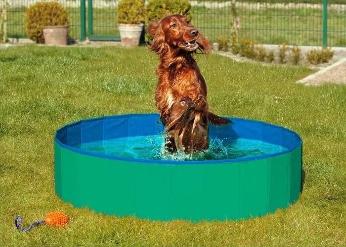 Karlie Flamingo Skládací bazén pro psy zeleno/modrý 120x30 cm