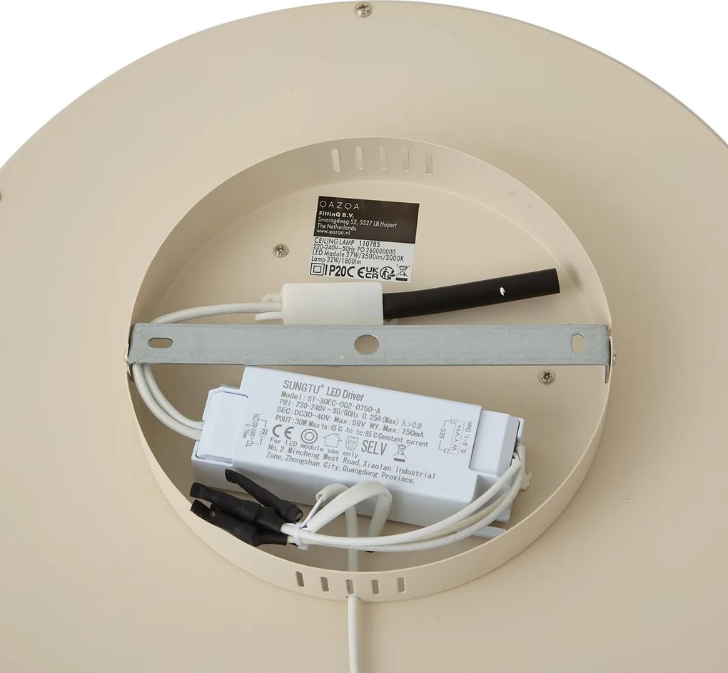Moderní stropní svítidlo bílé vč. LED 3-stupňový vypínač - Frini