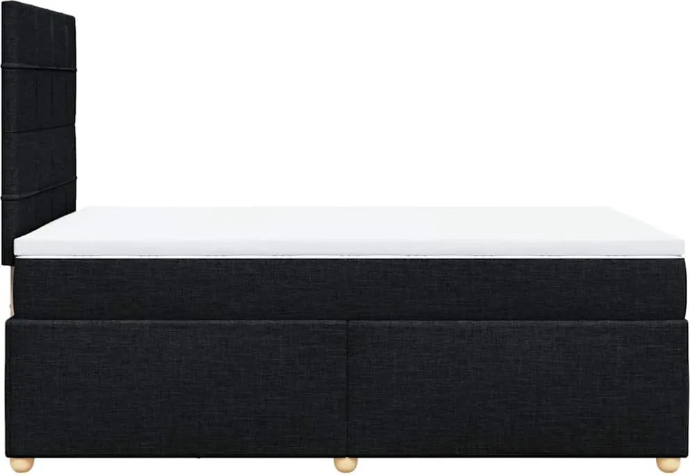 Box spring postel s matrací černá 120x200 cm textil 3293549