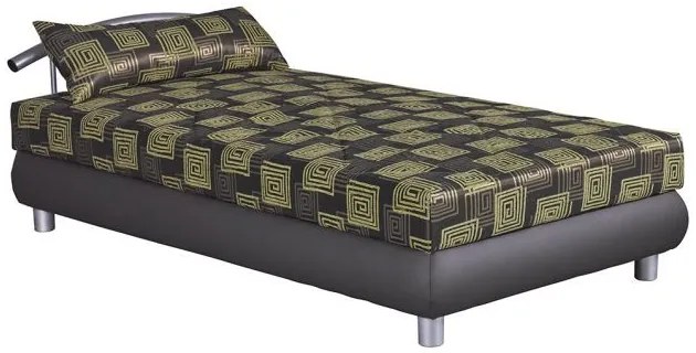 Postel Nina 140x200 - potah Beky 2 Green/Loft Grey (koženka)