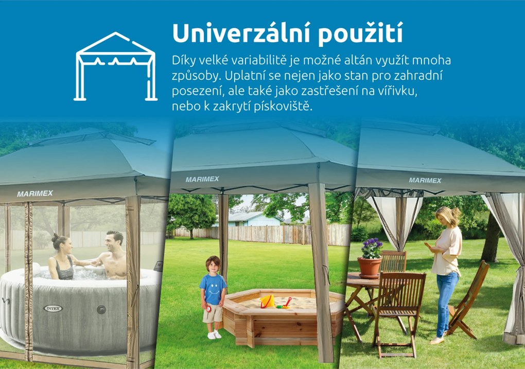 Marimex | Zahradní altán Marimex Vista 3x3 m - béžový (poškozený obal) | 109705740
