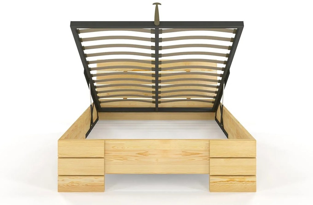 Prodloužená postel s úložným prostorem Sandemo - borovice   ,  200x220 cm