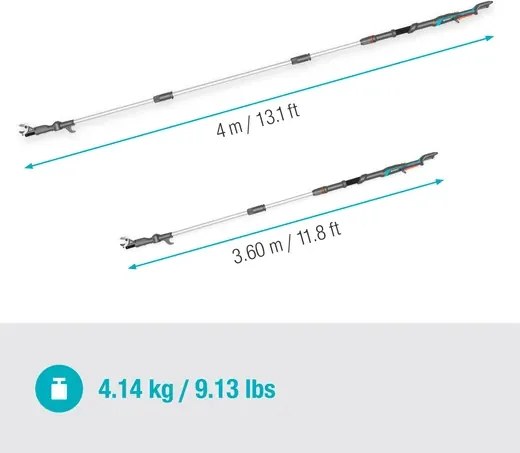 © 2026 GARDENA Akumulátorové teleskopické vyvětvovací nůžky HighCut 360/18V P4A solo