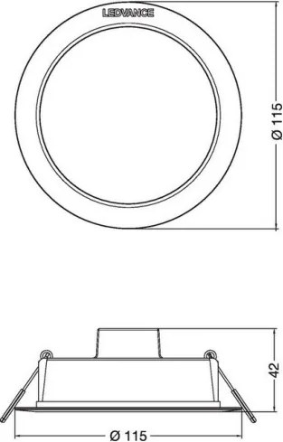 LED podhledové svítidlo LEDVANCE Downlight 115mm 8W 4000K neutrální bílá IP44