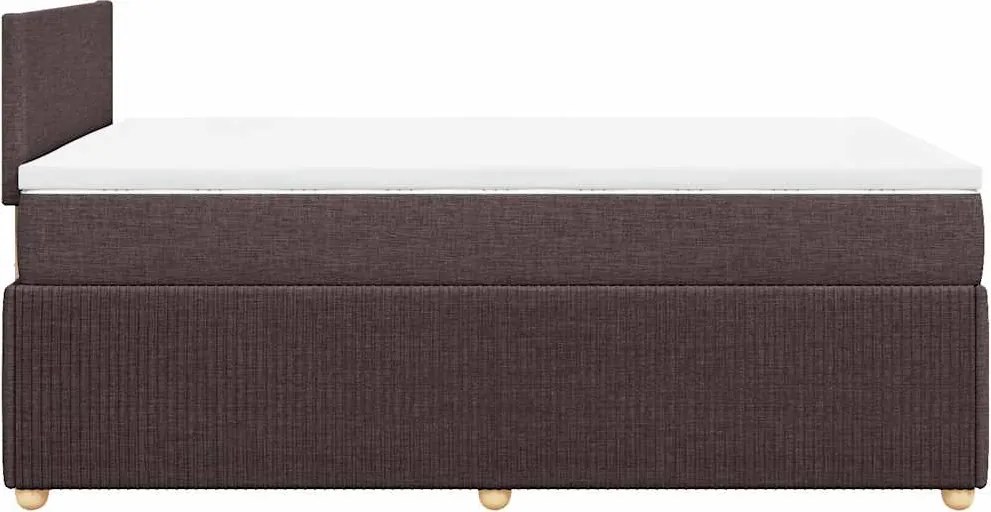 Box spring postel s matrací tmavě hnědá 120x200 cm textil 3287419