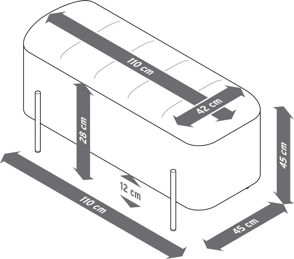 Tchibo - Lavice s truhlou - barva: černá