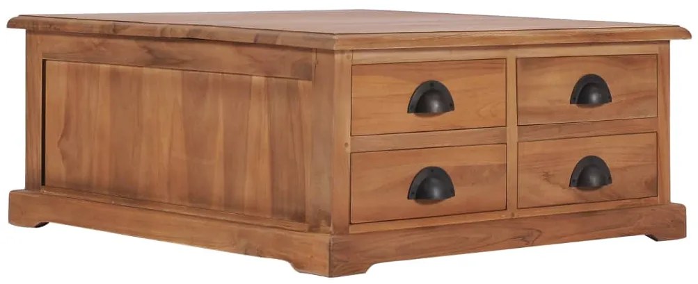 Konferenční stolek 68 x 68 x 30 cm masivní teakové dřevo 286274
