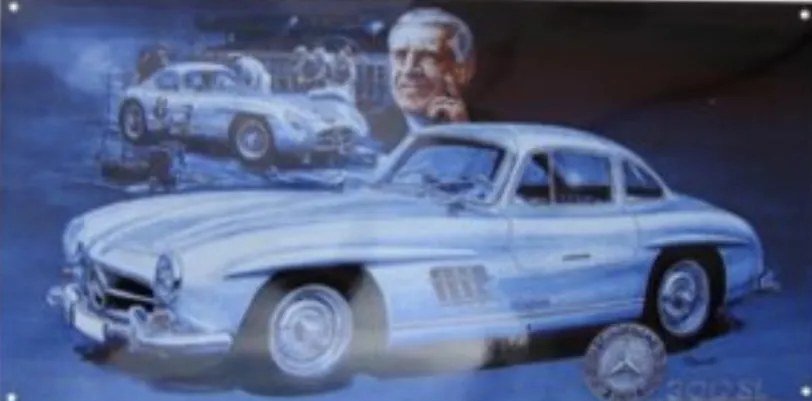 Plechová cedule Mercedes 300 SL