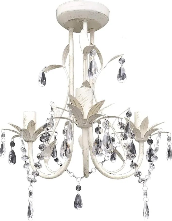 Křišťálové lustry 2 ks elegantní bílé 278738