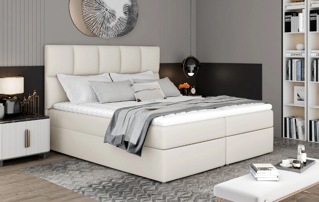 Glossy boxspring postel 165x210 Materiál / Dekor: Soft 11