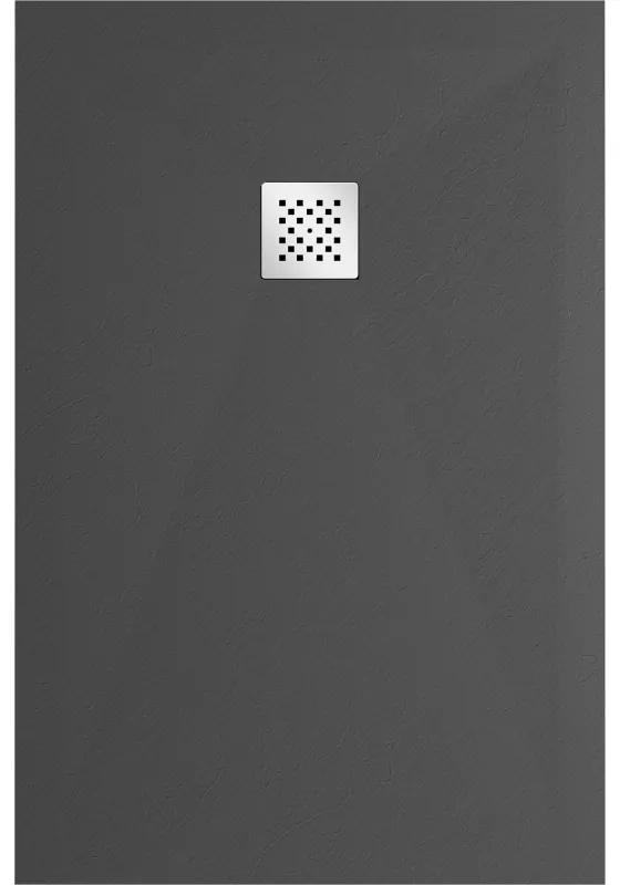 Mexen Stone+ kompozitní čtvercová sprchová vana 120 x 80 cm, Antracit - 44718012