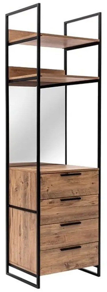 Kalune design Otevřená šatní skříň s šuplíky DYNAMIC 225x192 cm