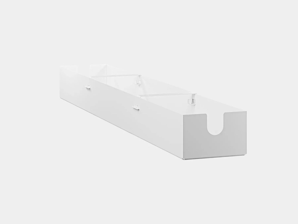Organizér kabelů pod stůl Bílá / Malý (60 cm)