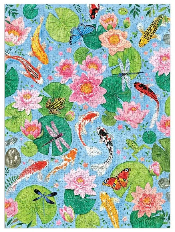 Galison Puzzle Rybníček s Koi kapry 1000 dílků