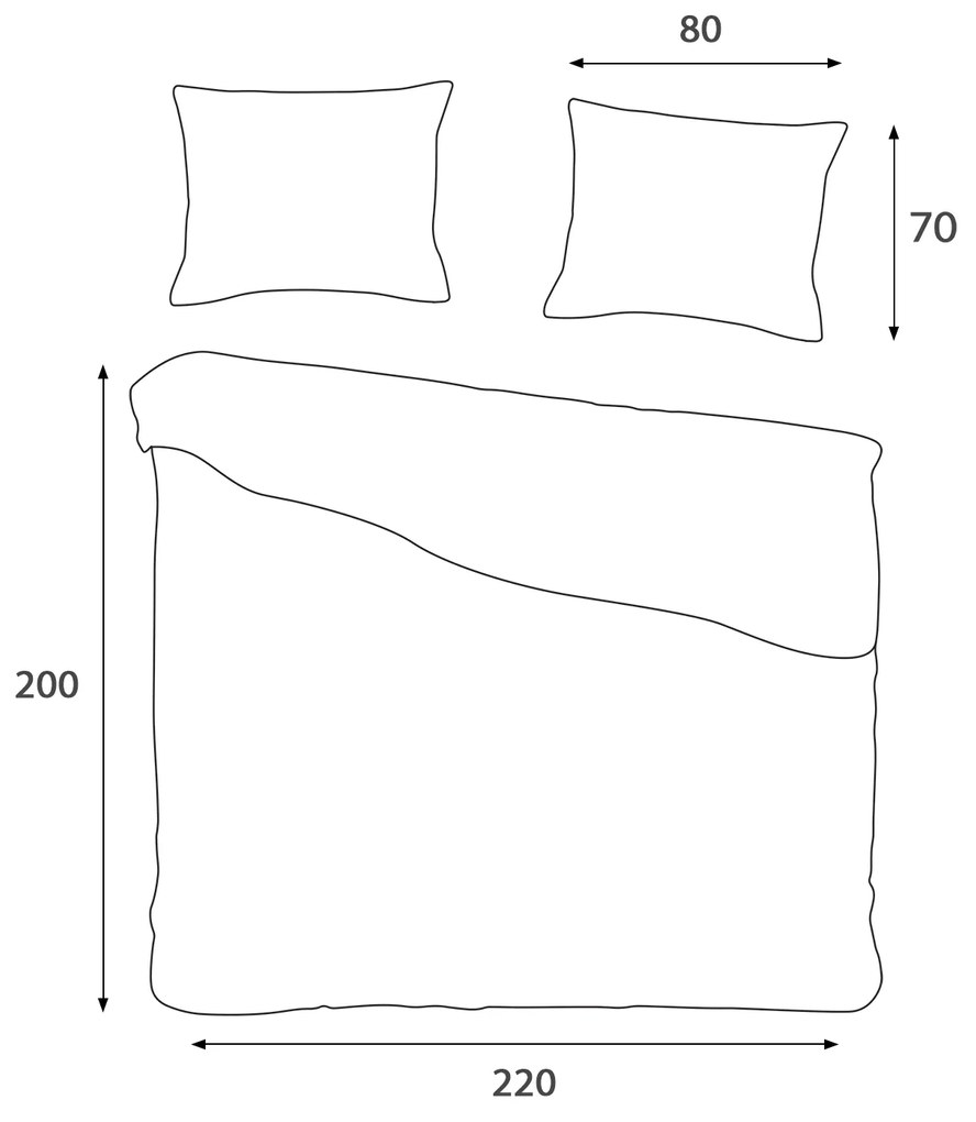 SATÉNOVÉ LOŽNÍ POVLEČENÍ LUXURY PREMIUM BELIZE 200X220 CM, 2KS 70X80 CM VZOROVANÉ