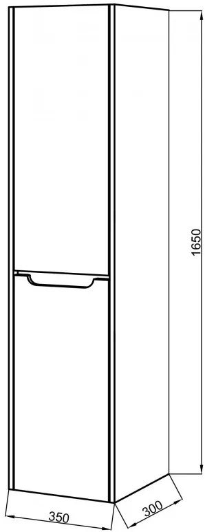 Lavedo Komplet skříňka s umyvadlem Valencia Grey Air 70 a Valencia Grey Air 165 vysoká skříňka do koupelny Orientace: Pravá