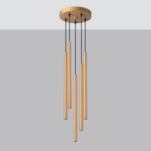 Závěsná lampa SOLLUX PASTELO 5P zlatá G9 5x8W bez žárovky SL.1174