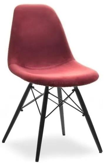 design4life Jídelní židle MALWA bordová, černá